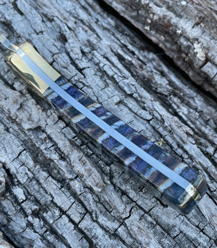 BUCK 113 ** YELLOWHORSE CUSTOM MAMMOTH TOOTH INDIAN CHIEF FIXED BLADE