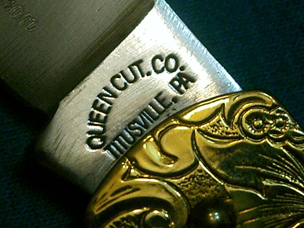 VINTAGE QUEEN 048 8445E USA 1998 LOCKBACK GUN COLLECTOR ENGRAVED ...