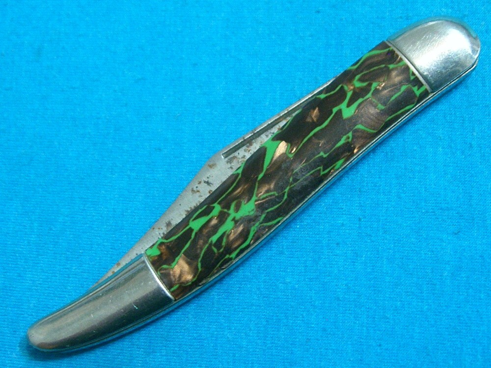 VINTAGE FANCY HANDLE HAMMER BRAND USA GREEN FOLDING POCKET TOOTHPICK ...