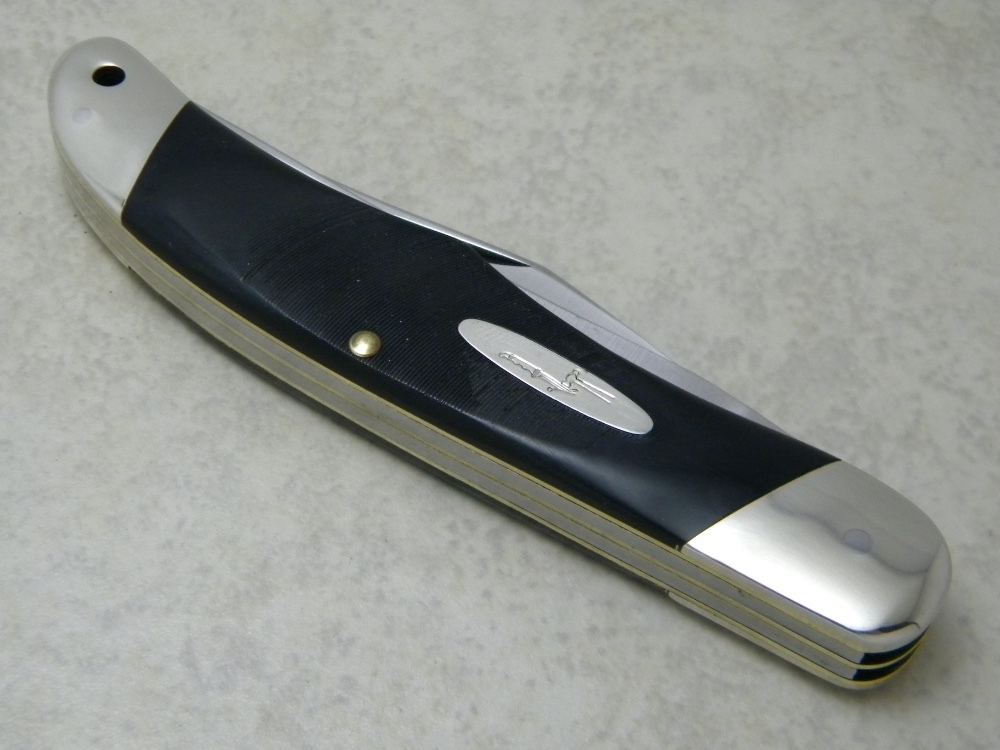 Buck 317 USA Black Saw Cut Delrin Trailblazer Folding Hunter Knife c ...