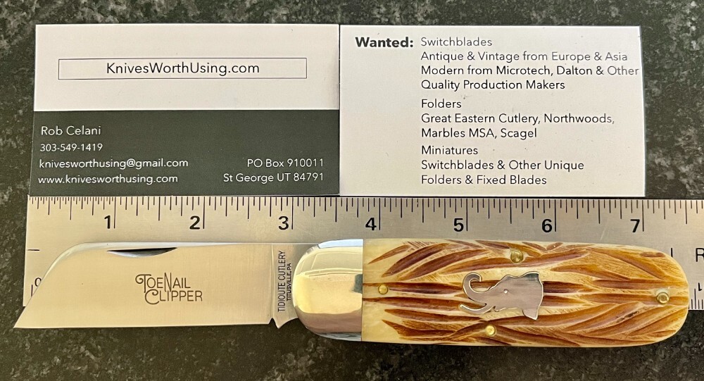 Great Eastern Cutlery Tidioute #363122 Toenail Clipper, India Jig Bone ...