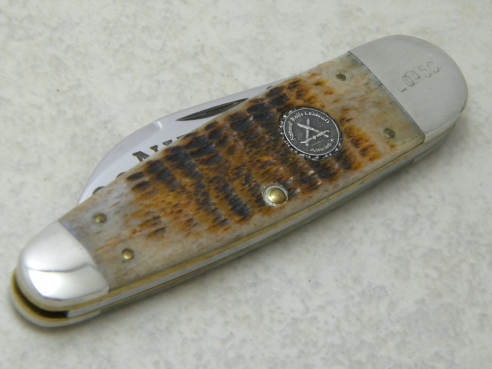 Case USA 1989 NKCA ROG 62070 SS Rogers Bone Large Sleeveboard Club Knife