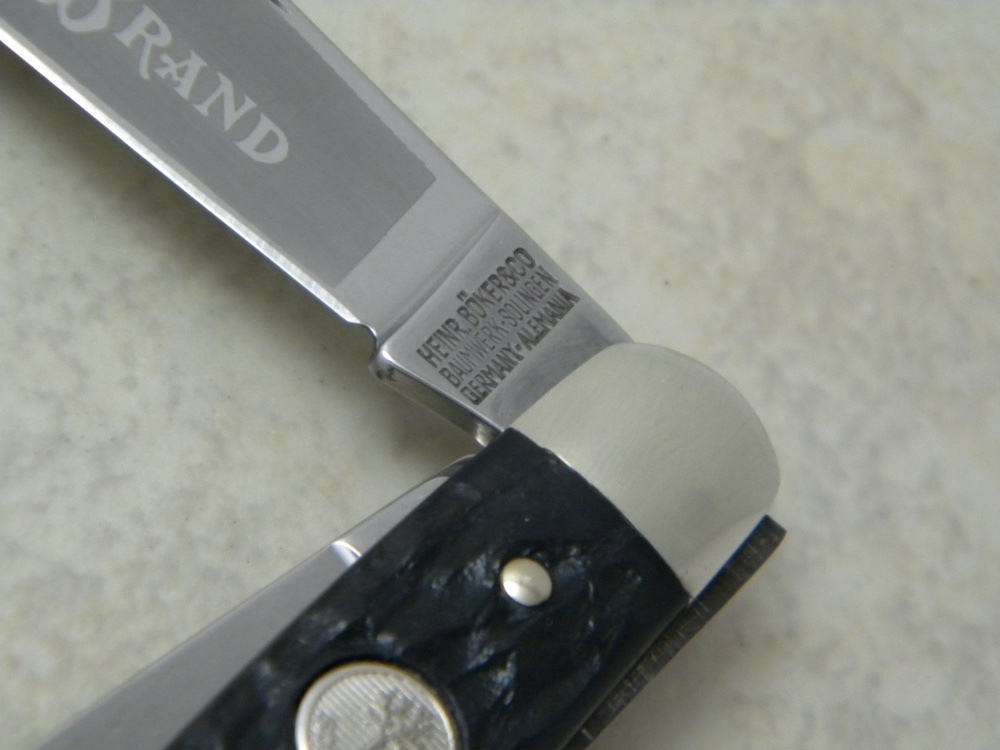 Boker Tree Brand Heinr. Boker & Co Germany Rough Black Stockman Knife