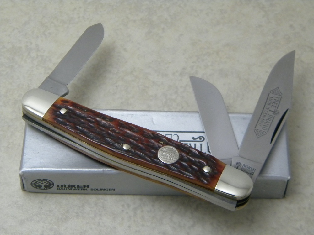 Boker Tree Brand Solingen, Germany 8573 Bone Stockman Knife in Box
