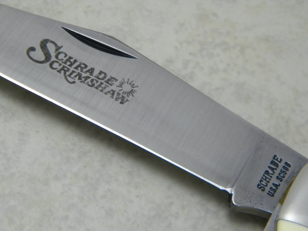 Schrade USA SC508 Turkeys Scrimshaw Folding Hunter Knife & Pouch in Box ...
