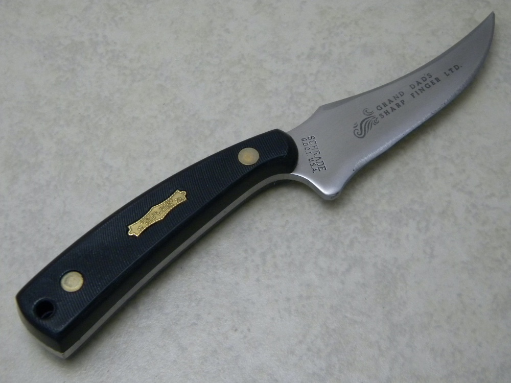 Schrade G.D.O.T. USA Grand Dad's Sharp Finger LTD. Fixed Flade Knife ...
