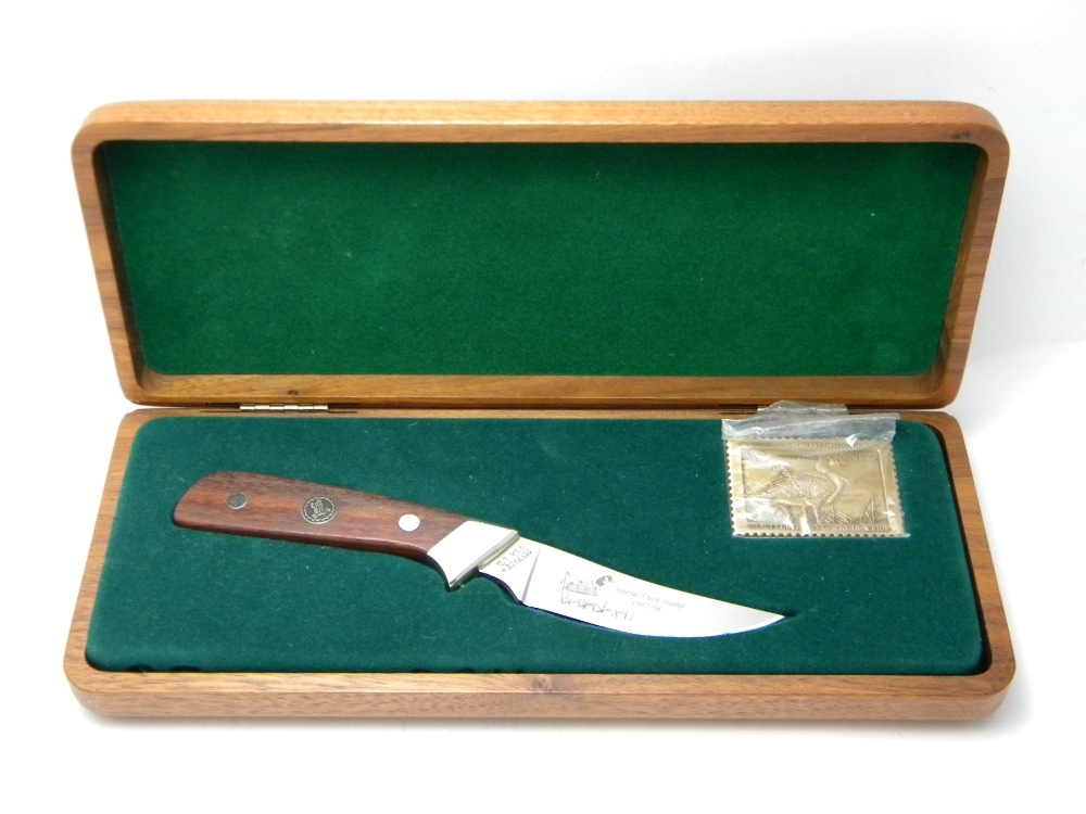Schrade + USA LTD 1997/98 Federal Duck Stamp Commemorative Fixed Blade ...