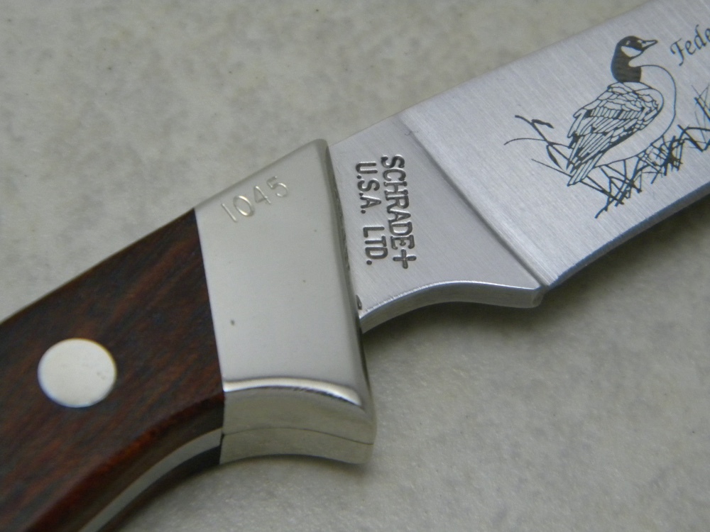 Schrade + USA LTD 1997/98 Federal Duck Stamp Commemorative Fixed Blade ...