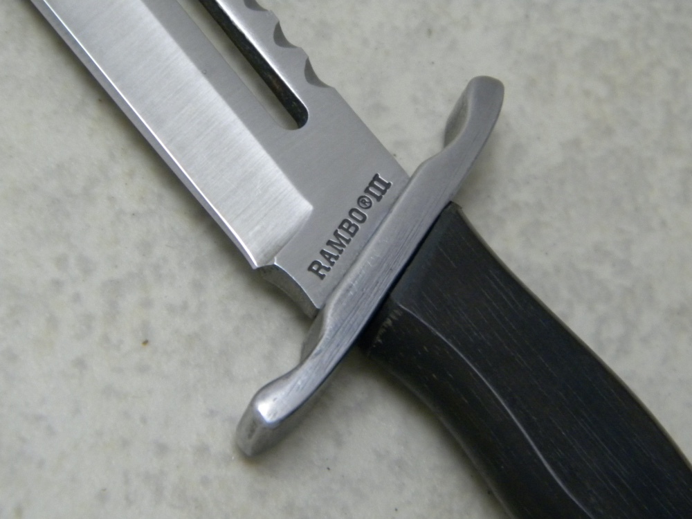 Miniature Rambo III Surgical Steel Japan Wood Fixed Blade Sheath Knife