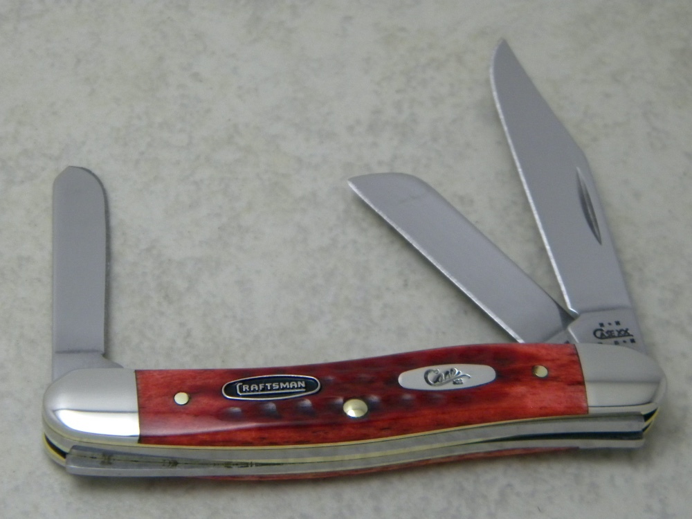 Case XX USA 2003 Pocket Worn Old Red Bone 6318 SS Craftsman Medium ...