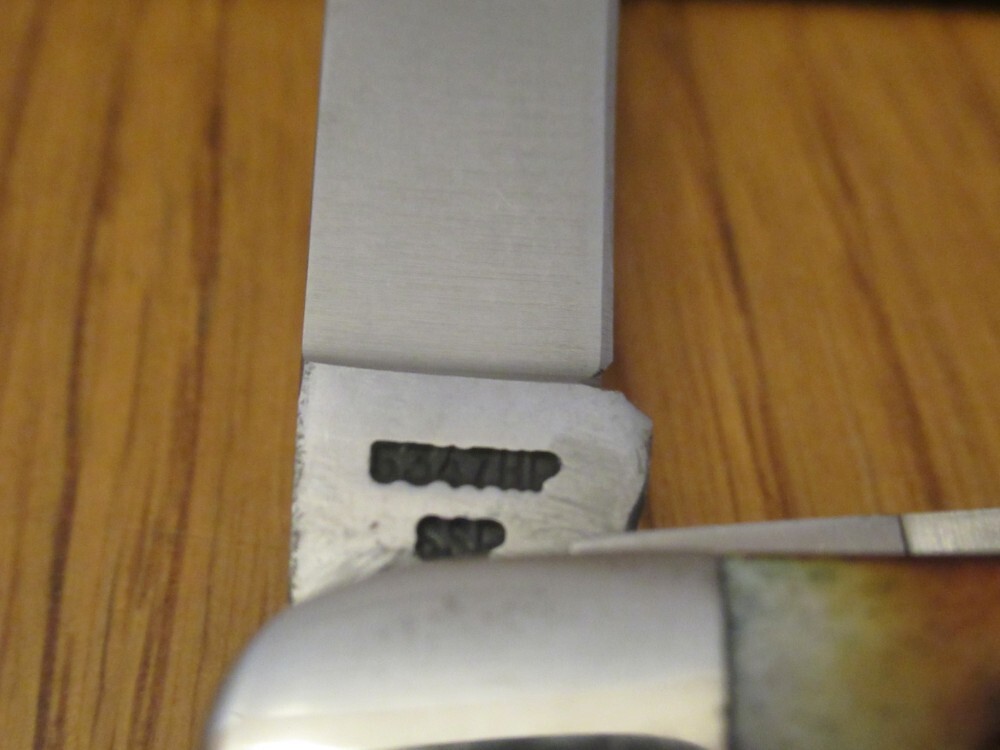 Case XX 1977 Blue Scroll Stag Handle Stockman Pattern # 5347HP SSP