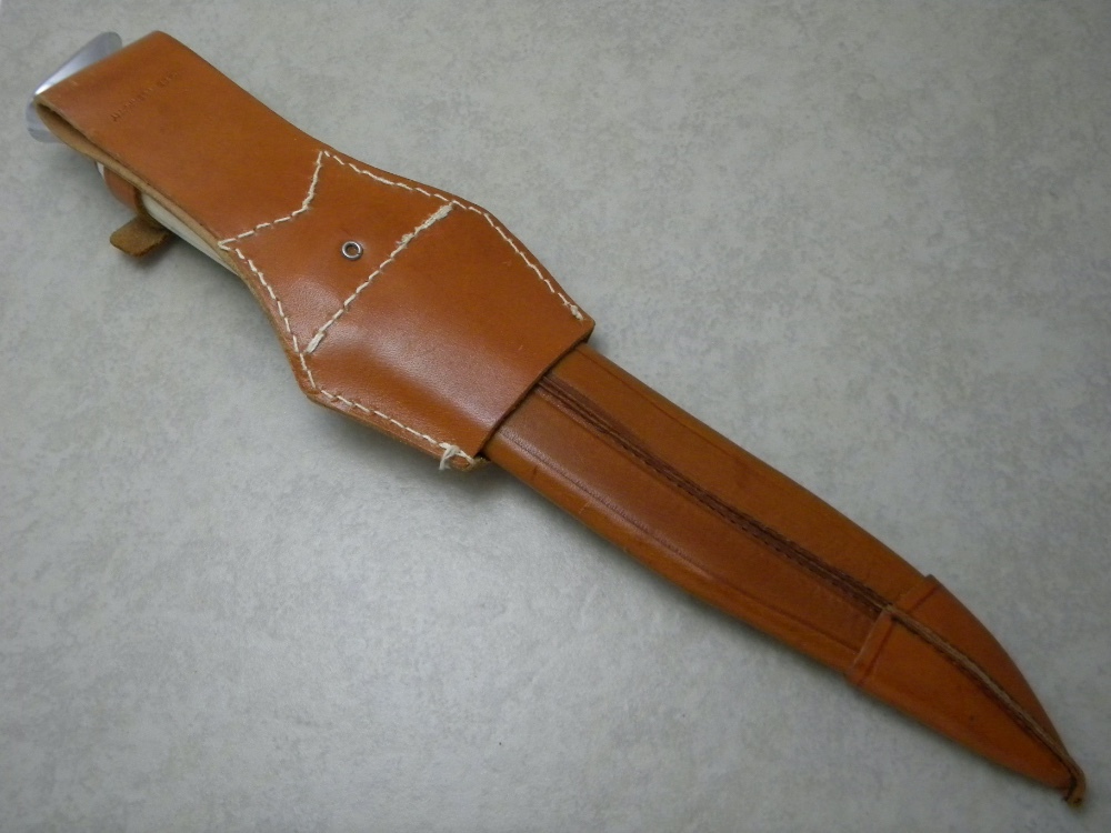 Edge Brand Solingen Germany Stag Gator Hunter Fixed Blade Sheath Knife