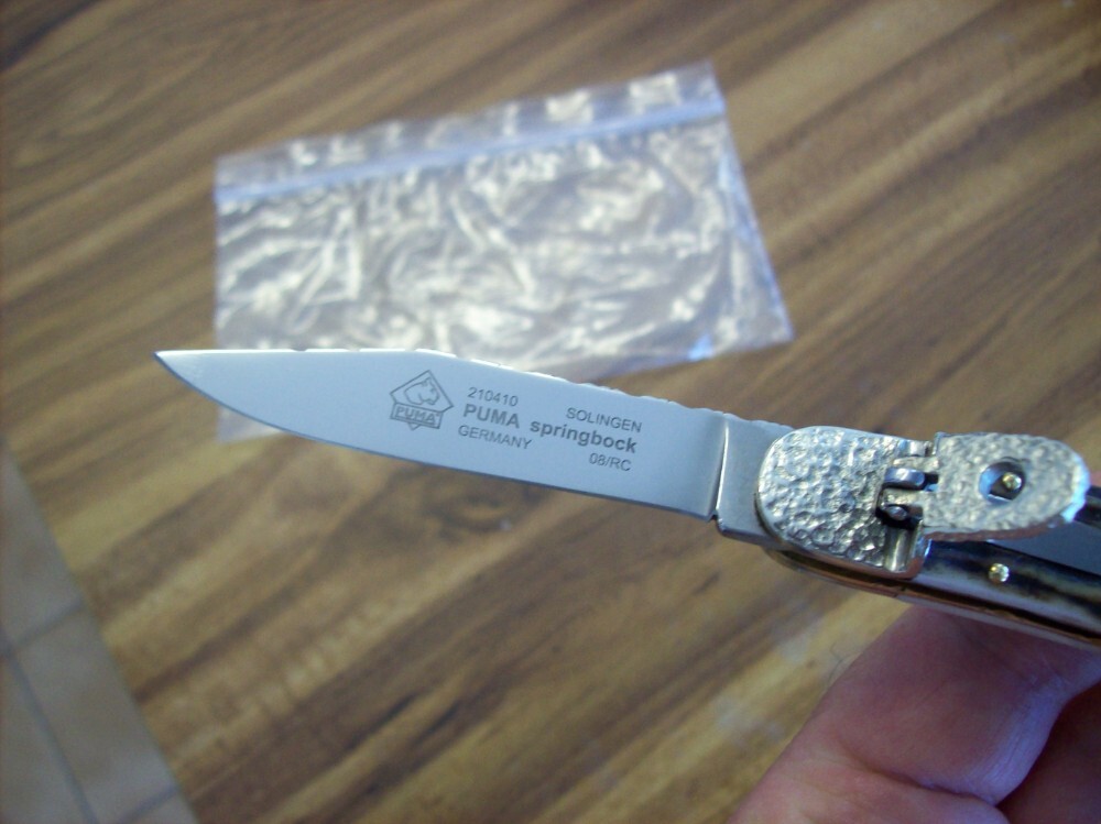 Puma Knife Springbok Automatic Stag/Antler Custom Amazing 1 of 1 UNUSED!