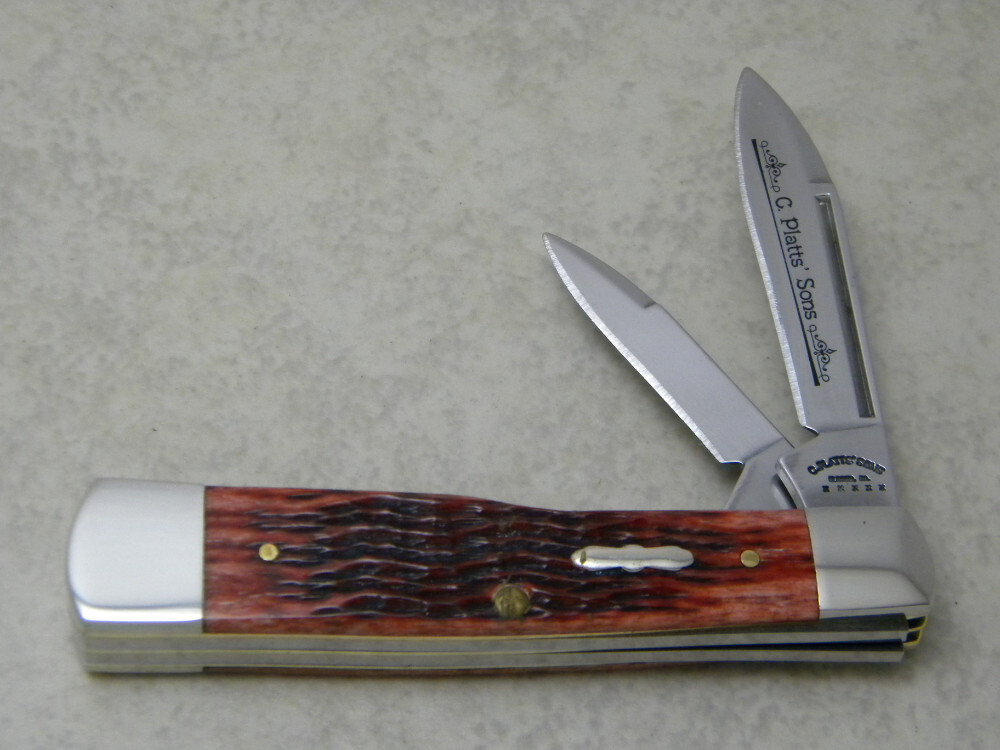 Case XX C. Platts' Sons USA 62130 Bone Gunstock Knife