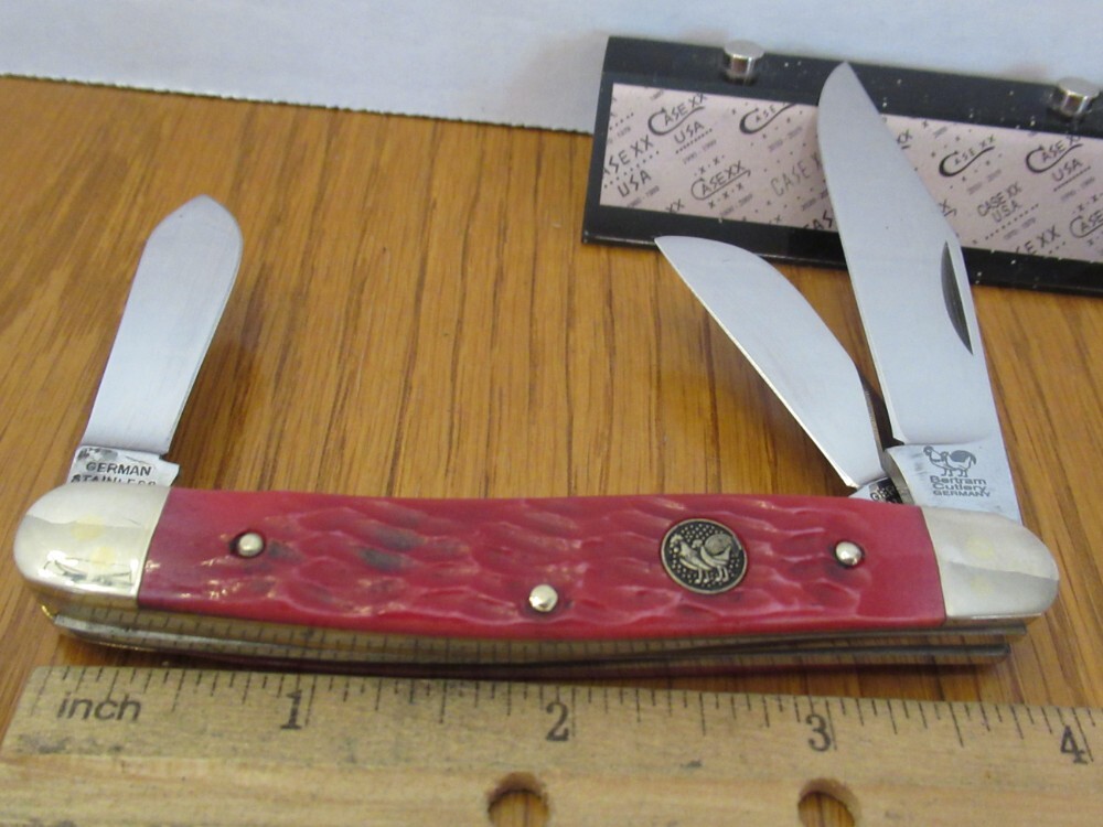 Hen Rooster Red Jigged bone Stockman Pattern # 313RPB