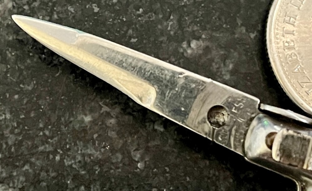 Miniature Lever Lock Switchblade Keychain Knife From Japan, Marked ...