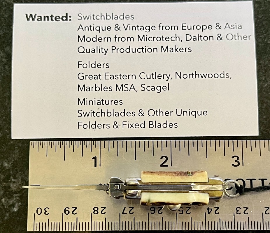 Miniature Italy Switchblade Keychain Knife, INOX Mark, Great Stag ...