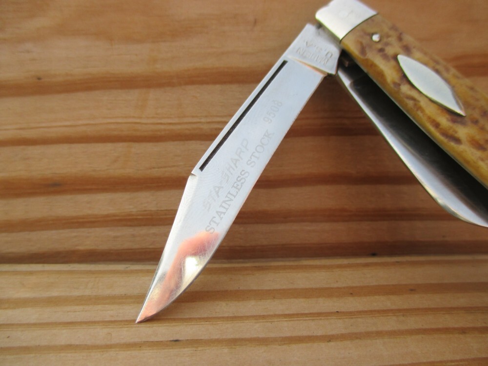 Sta-Sharp Stainless Stock Knife 9508 Made In USA