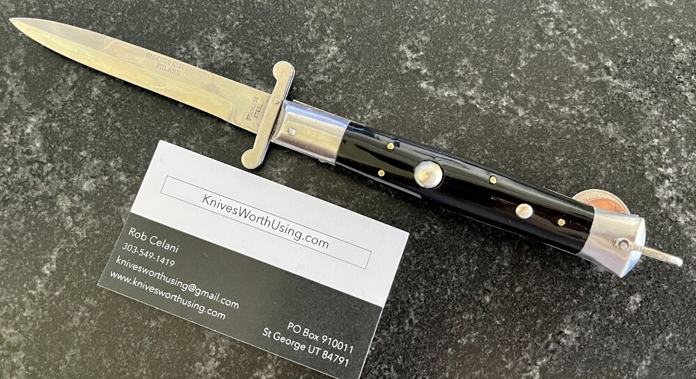 Rizzuto Estileto Milano 8.5 Inch Switchblade Knife, Light Use