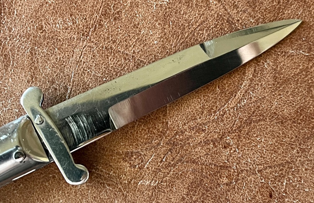 Rare Rizzuto Estileto Milano 7 Inch Switchblade Knife, Red Pearl Handle ...