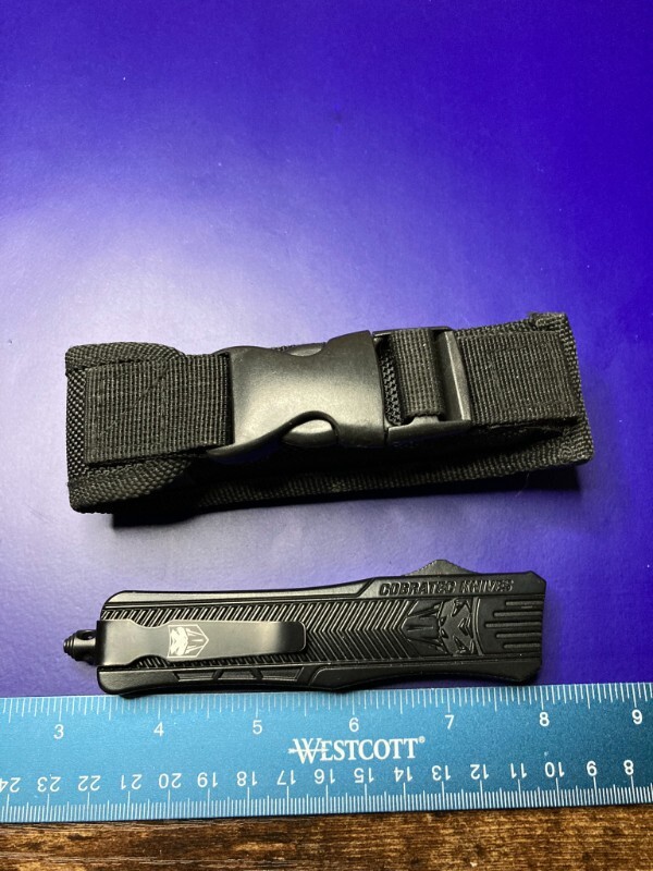 CobraTec Medium CTK-1 Black OTF with Sheath