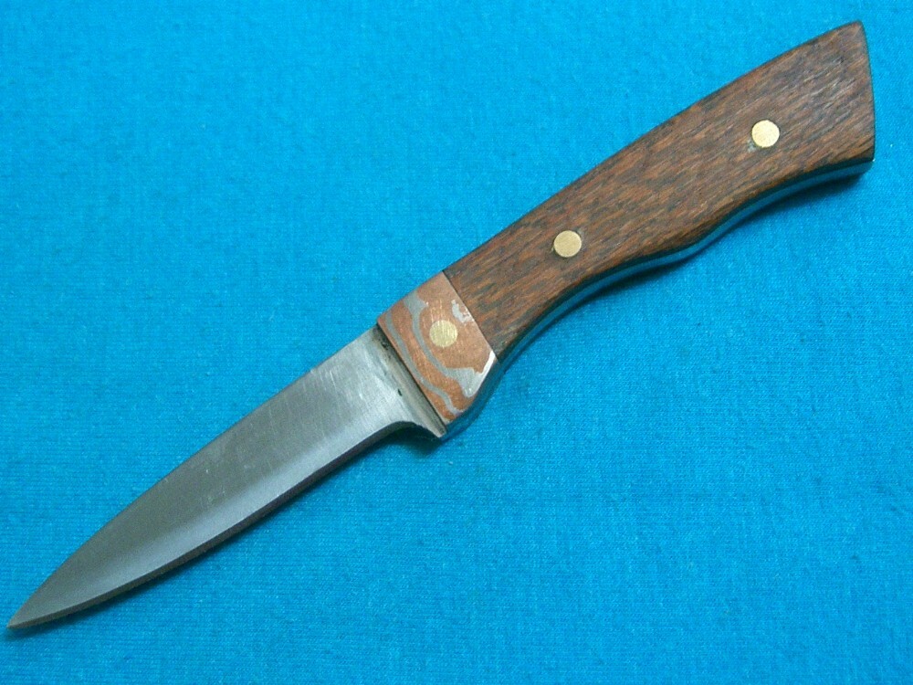 CUSTOM MOKUME GANE LEOPARDWOOD HUNTING SKINNING FIXED BLADE BUSHCRAFT ...