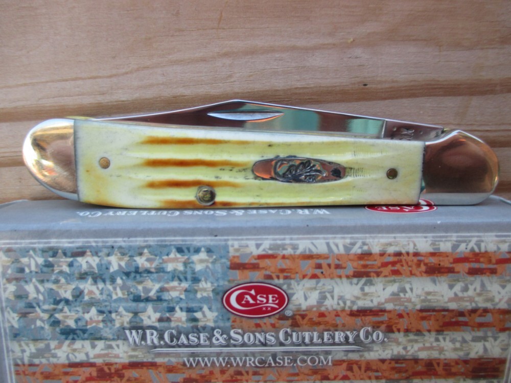 Case XX Copperhead in second cut burnt natural bone