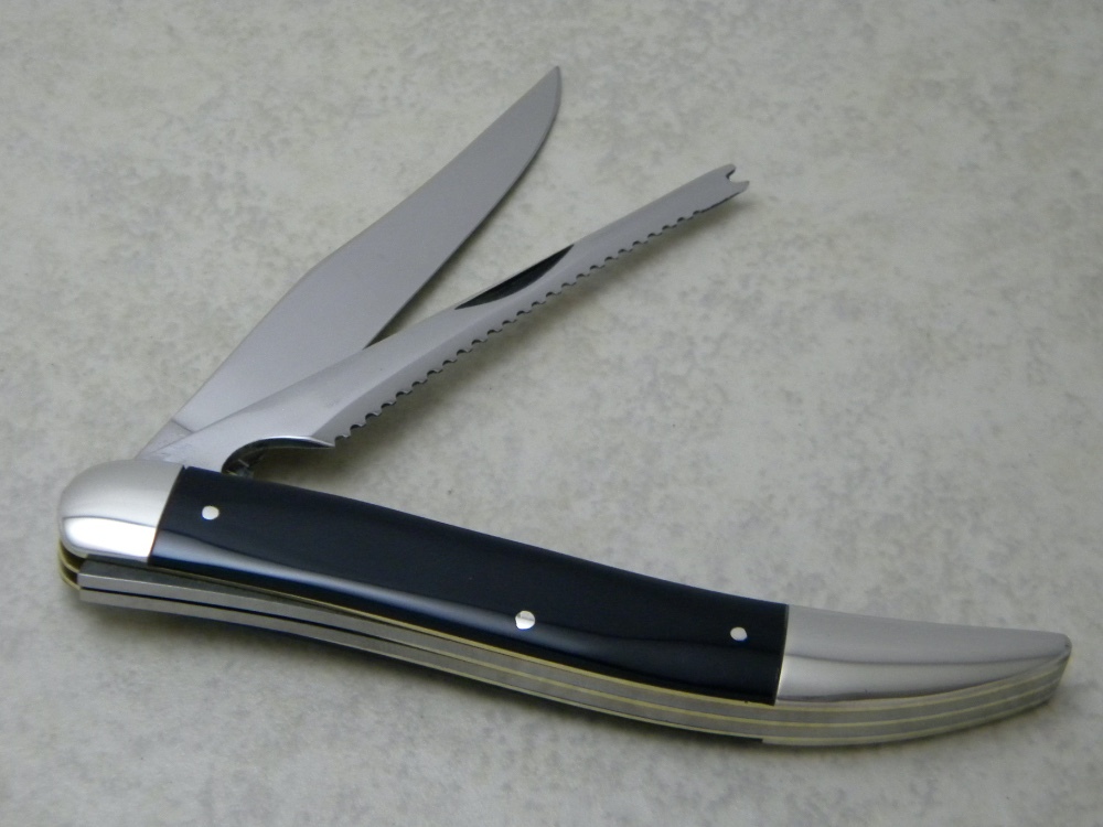 KA-BAR Kabar Stainless Black Linerlock Toothpick Fish Knife with Hook ...