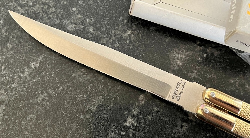 Vintage Valor Kamikaze Balisong Butterfly Knife, Japan, Model 591, Gold ...