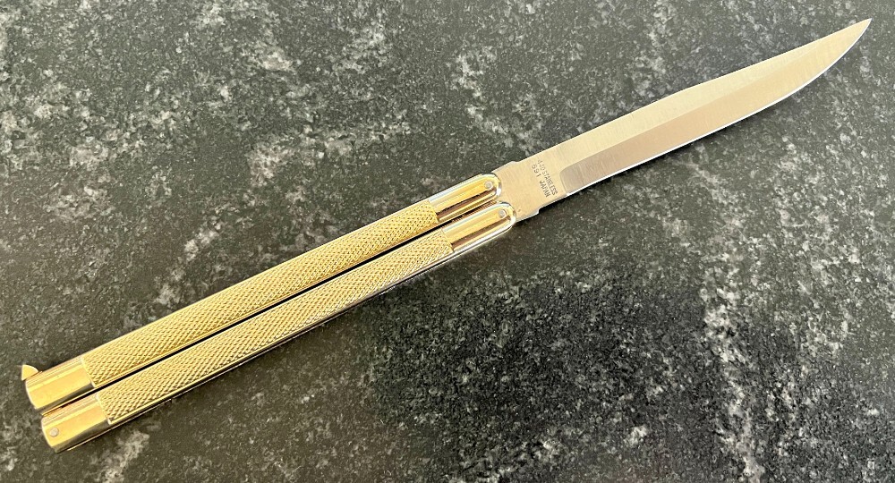Vintage Valor Kamikaze Balisong Butterfly Knife, Japan, Model 591, Gold ...