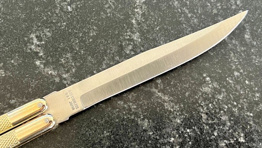 Vintage Valor Kamikaze Balisong Butterfly Knife, Japan, Model 591, Gold ...