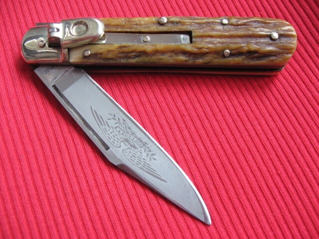RARE Vintage German Boker 1909 GUARDIAN Leverlock Switchblade Knife
