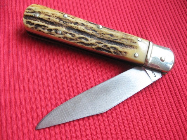 RARE Vintage German Boker 1909 GUARDIAN Leverlock Switchblade Knife