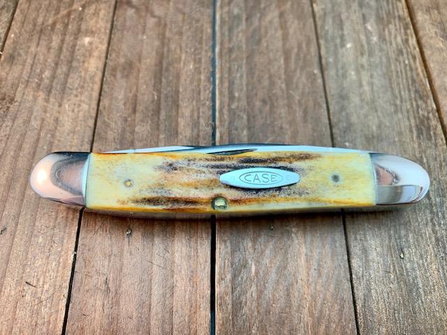 Case Genuine Muskrat Stag Red Blade Etch 1978 Set 3