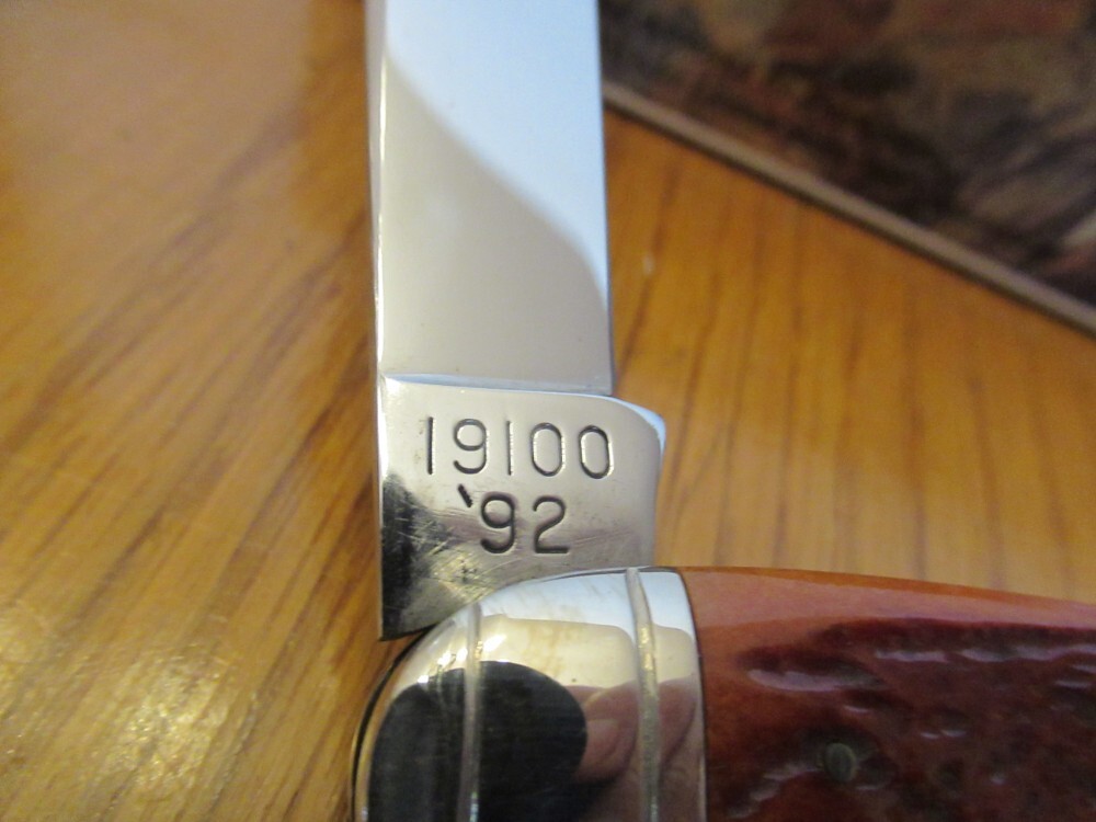 Winchester 1992 Large Texas Toothpick Burnt Orange Bone Pattern # W18 19100