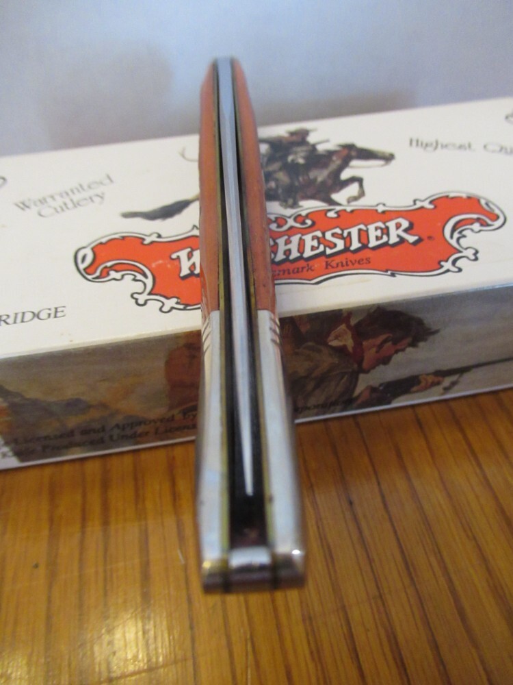 Winchester 1992 Large Texas Toothpick Burnt Orange Bone Pattern # W18 19100