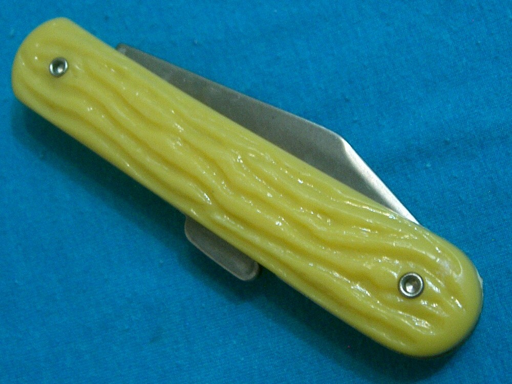 VINTAGE YELLOW COLONIAL LOCKBACK PROV USA EQUAL END CIGAR FOLDING ...