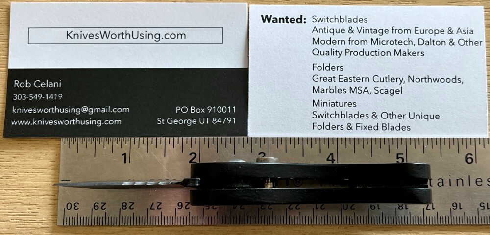 Dalton California Special Clone Switchblade Knife, Black Blade, Unused