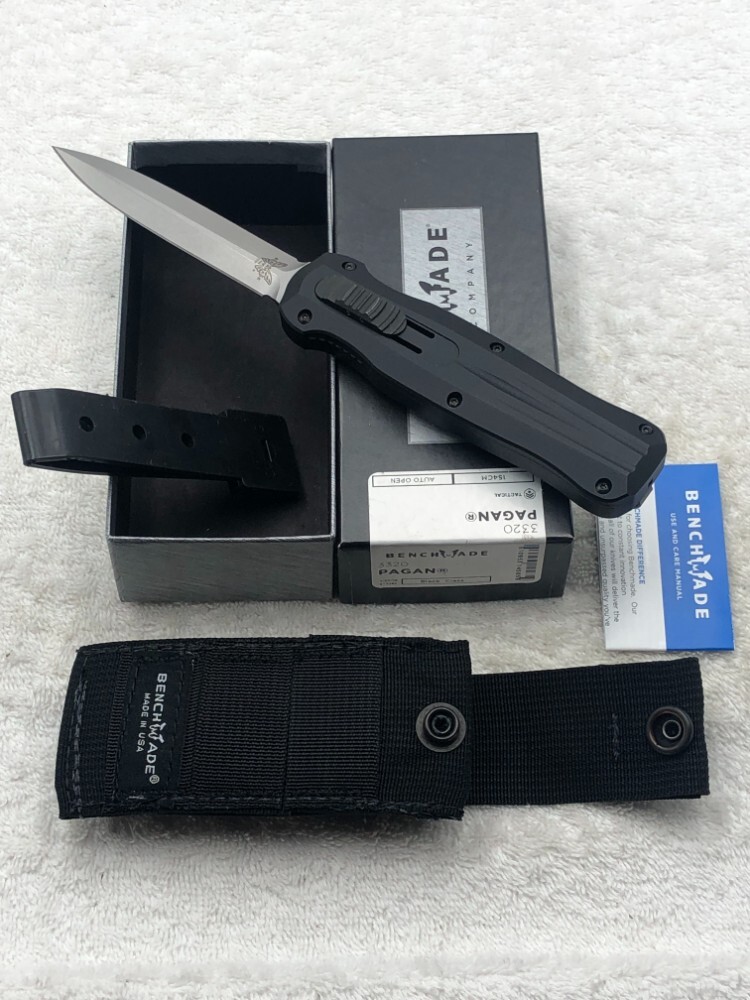 Benchmade 3320 Pagan Dual Action Out The Front Automatic Tactical Knife ...
