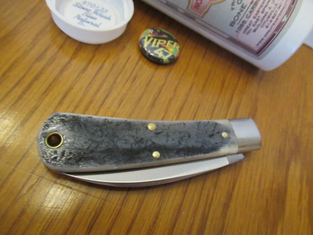 Great Eastern Tidoute Stone Wash Blue Natural Bone Viper Pattern # 470123