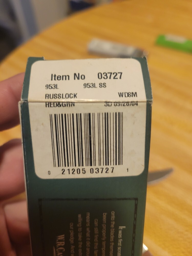 Case 2004 russlock red/green wooden scales