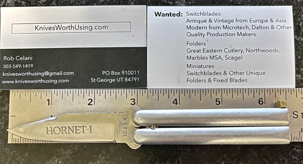 Vintage Fury Mini Hornet-I Balisong aka Butterfly Knife, Japan, Used