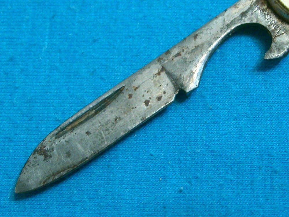 VINTAGE AMBASSADOR USA METZ BEER FOLDING POCKET KNIFE KNIVES OLD ...