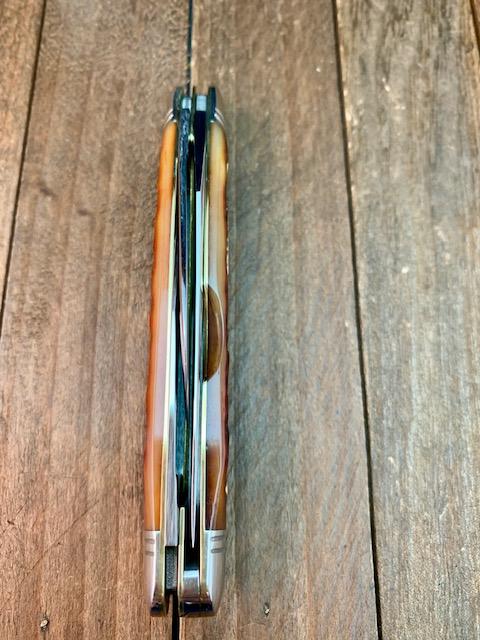 Robeson Mastercraft by Queen Cattle Stockman Knife Amber Jigged Bone 1 ...