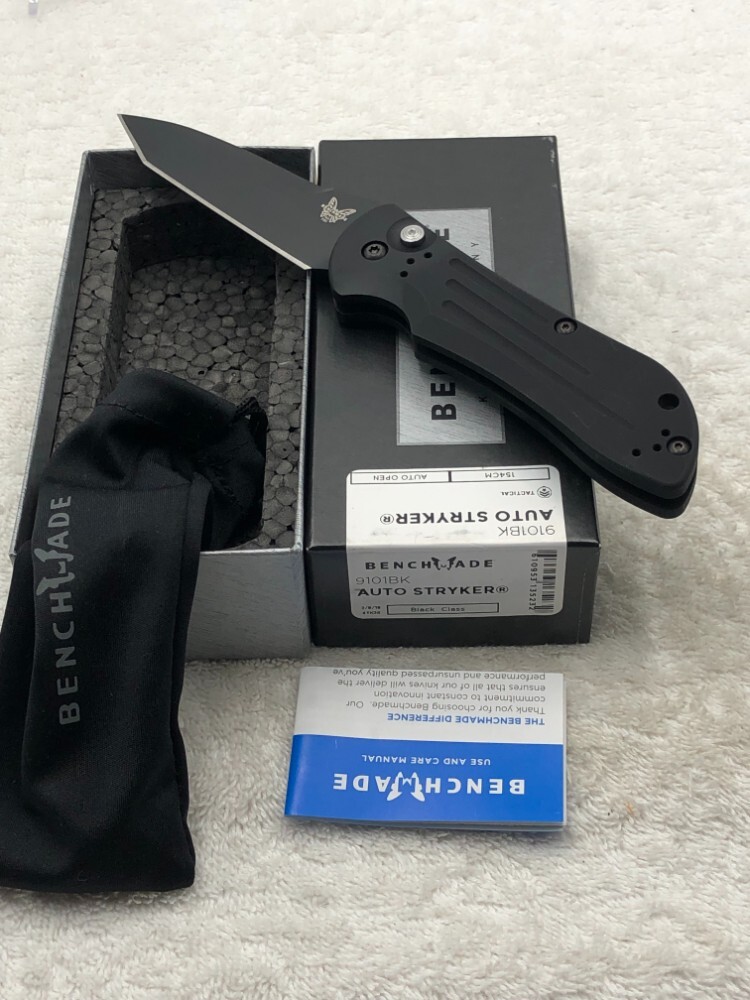Benchmade 9101BK Auto Stryker Push Button Automatic Knife NIB Made In ...