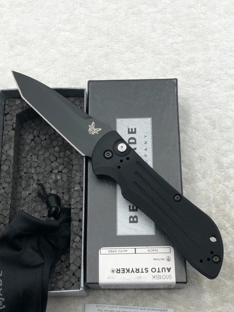 Benchmade 9101BK Auto Stryker Push Button Automatic Knife NIB Made In ...