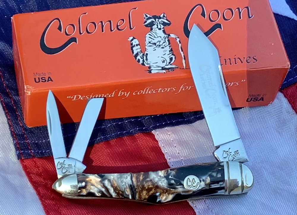Colonel Coon (by Queen) Humpback Whittler Pocket Knife w/ Nice Prater ...