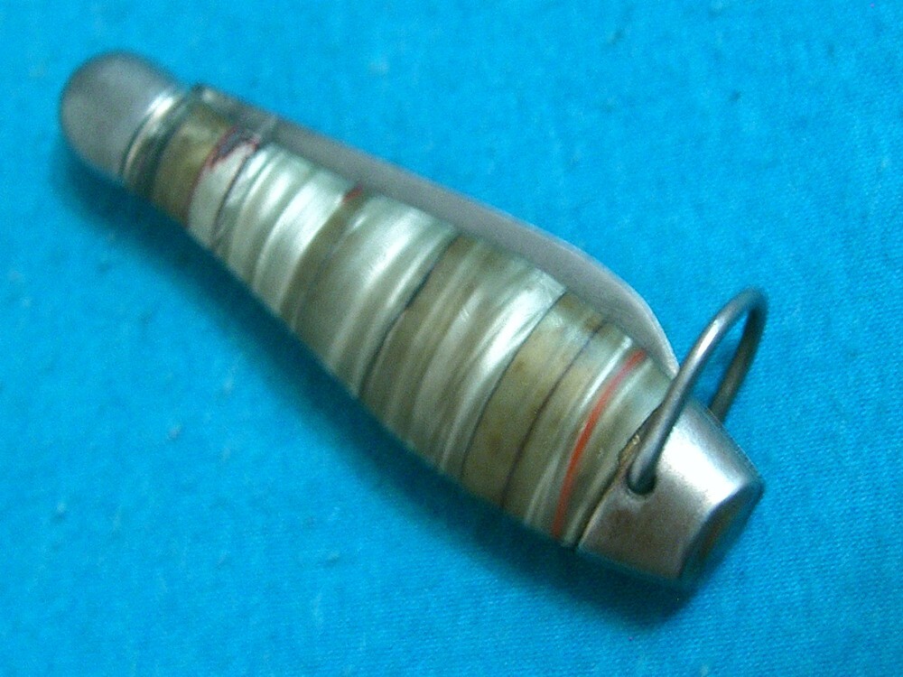 VINTAGE HAMMER BRAND USA FANCY STRIPE FIGURAL BOWLING PIN FOLDING ...