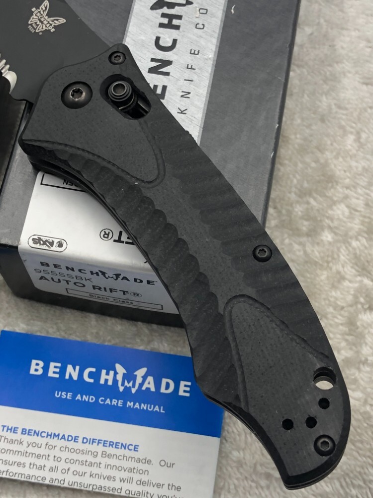 Benchmade 9555SBK Auto Rift Tactical Knife New In Box Made In USA ...