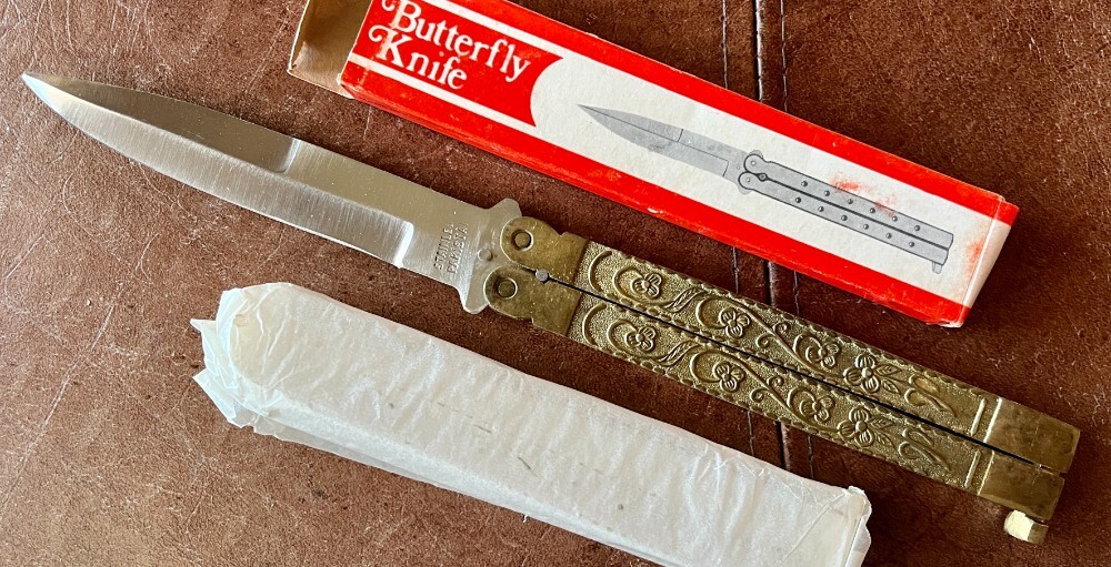 Vintage Balisong Butterfly Knife From Pakistan, Nice Brass Handles ...